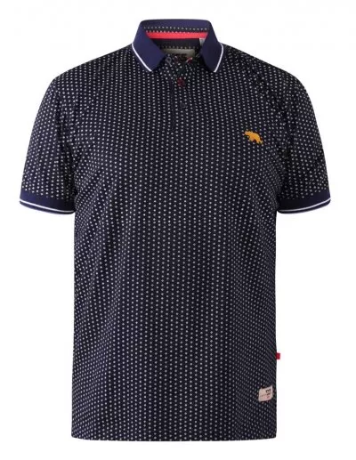 The Duke Clothing Co. - BATTERSEA-D555 AOP Polo Shirt With Chest Embroid...