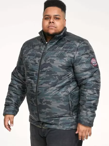 The Duke Clothing Co. - PETER-D555 Camo Printed Puffer Jacket-Kingsize A...