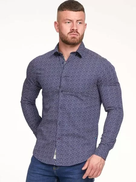 The Duke Clothing Co. - VALENCE-D555 L/S Micro AOP With Concealed Button...