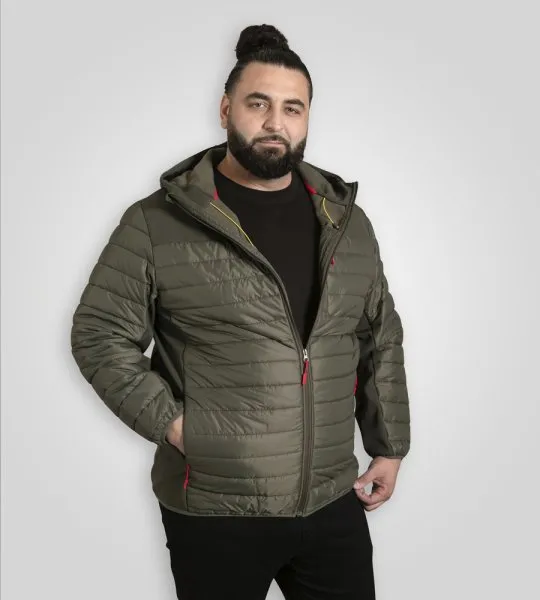The Duke Clothing Co. - NORTHFIELD-D555 Hybrid Soft Shell Quilted Hooded...