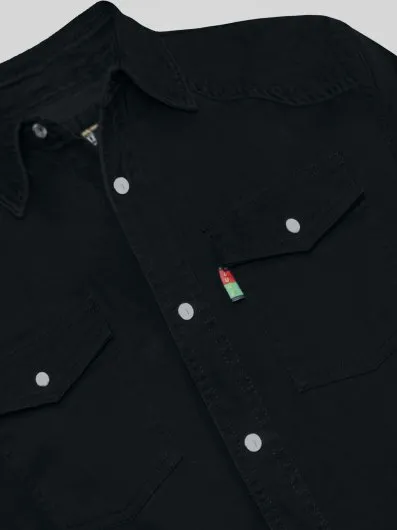 WESTERN - Duke Western Style Denim Shirt -Stonewash-Kingsize