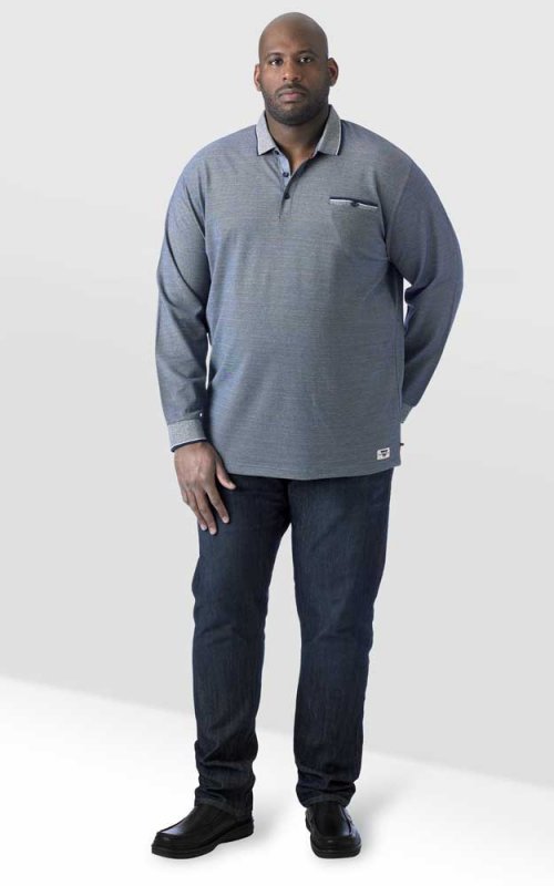 The Duke Clothing Co. - HOWARD-D555 Long Sleeve Polo Shirt With Jacquard...