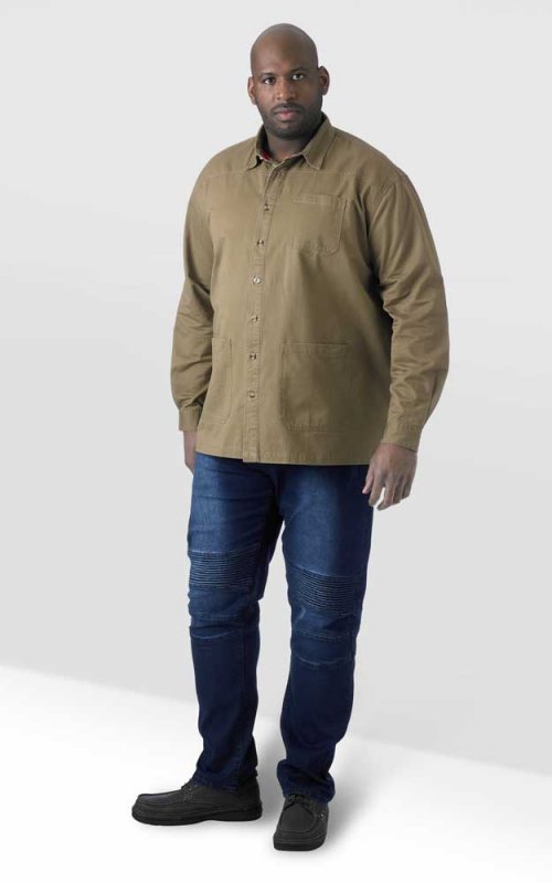 The Duke Clothing Co. - RAMSEY-D555 Heavy Twill Overshirt-Sand-M